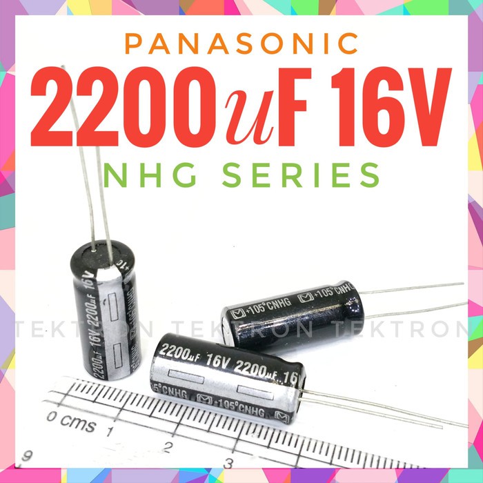 Jual Panasonic 2200uF 16V NHG series audiophile kondensator asli ...
