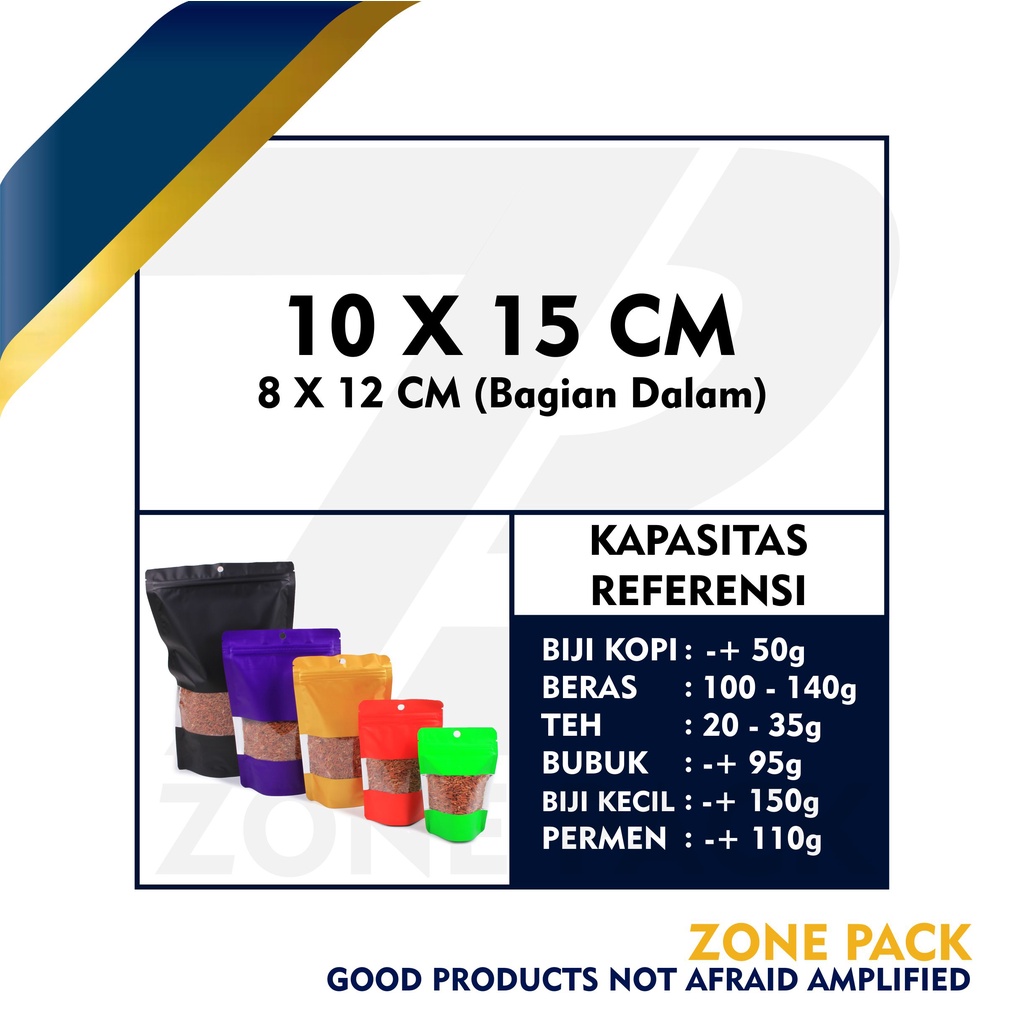 Jual Standing Pouch Alumunium Windows Warna Hitam I Kemasan Kopi I ...