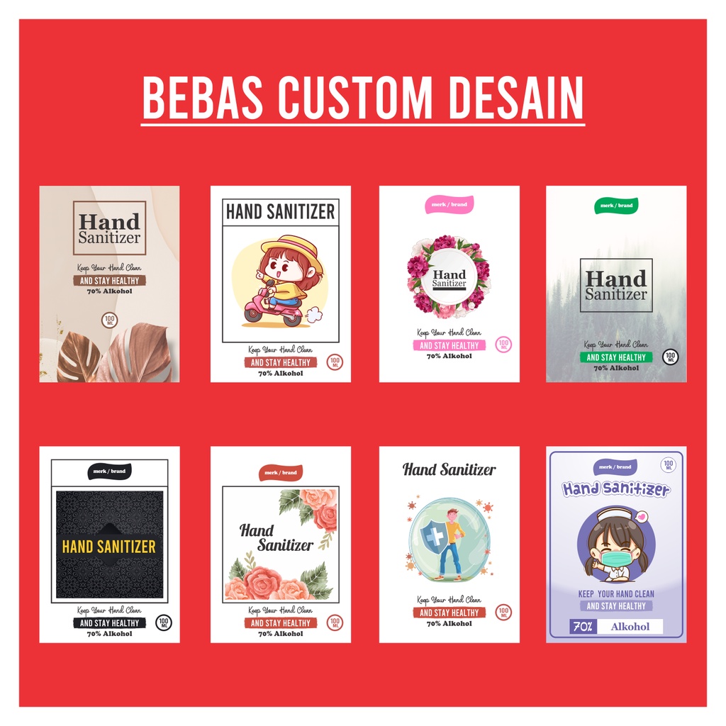 Jual Stiker Hand Sanitizer Label Hand Sanitizer | Shopee Indonesia