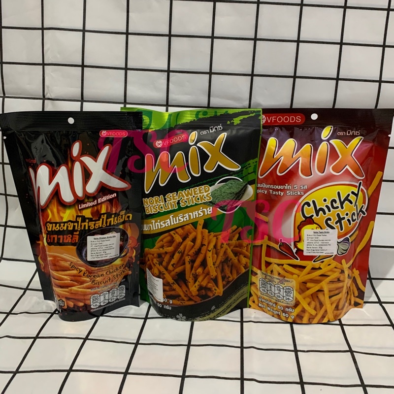 Jual VFOODS MIX Nori seaweed stick / MIX Koren spicy chicken stick ...