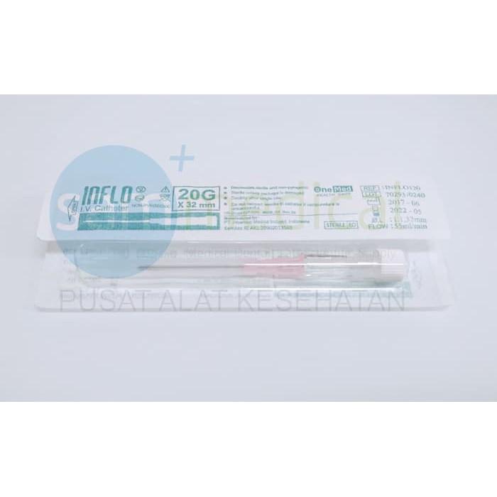 Jual Ready Onemed Inflo Iv Catheter 20G X 32mm / Jarum Infus @Pcs ...
