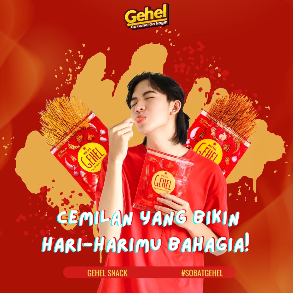 Jual Gehel Snack Mie Lidi Terenak Lezat Asin Gurih Extra Pedas Jeruk ...