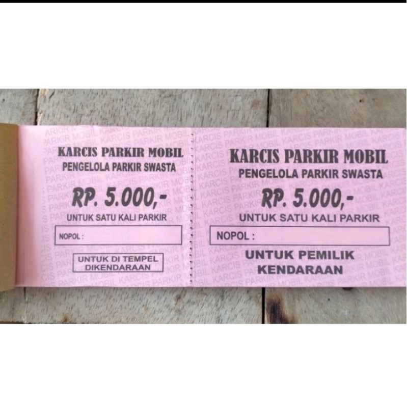 Jual Karcis parkir mobil 5rb merah | Shopee Indonesia