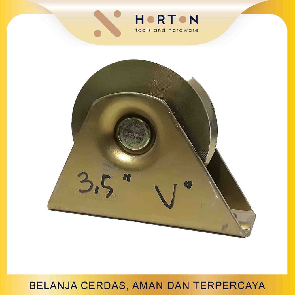 Jual Roda Pagar Kuning Model V 3" (70mm) / Roda Pintu Pagar 7 CM ...