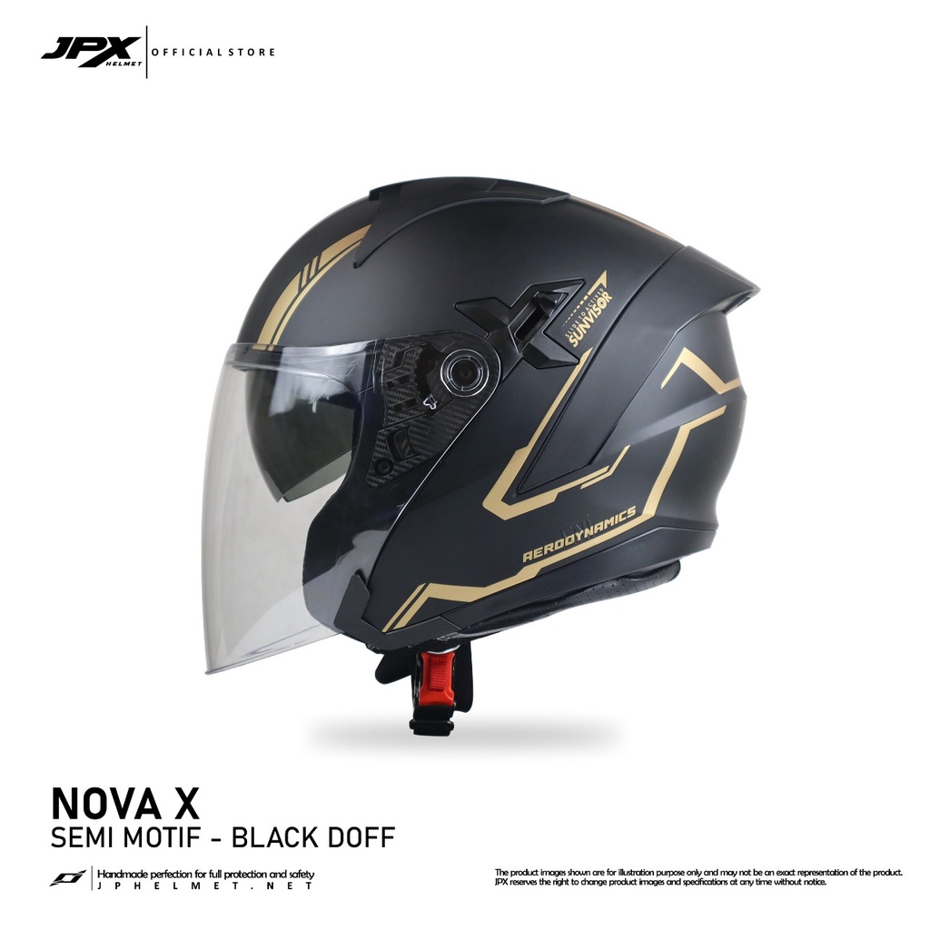 Jual Helm JPX Half Face NovaX Semi-Motif | Shopee Indonesia