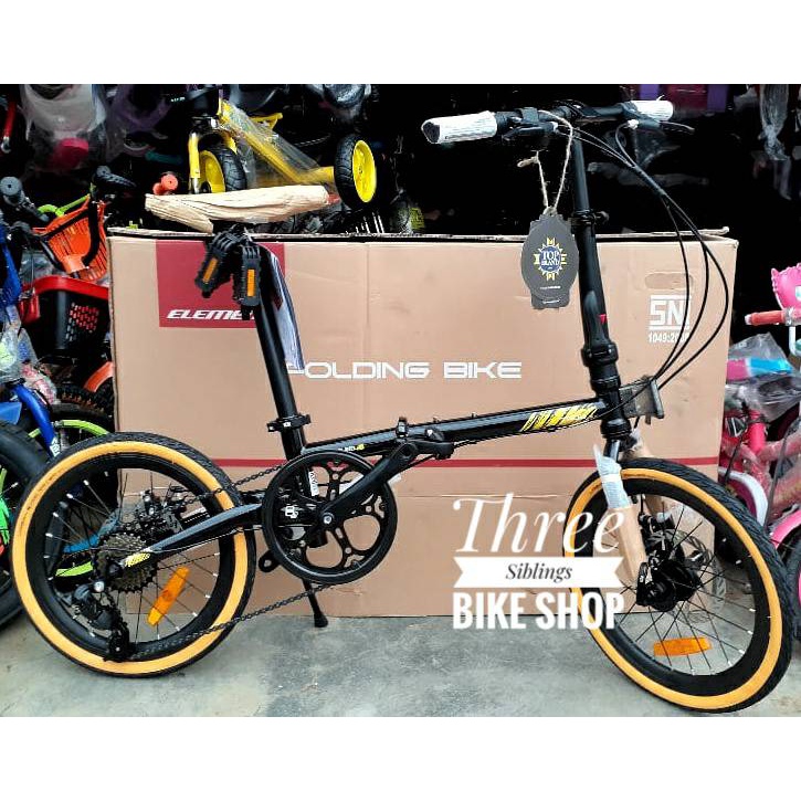 Jual SEPEDA LIPAT ELEMENT TROY 8 SPEED NEW 2022 16 INCH WARNA BLACK | Shopee Indonesia
