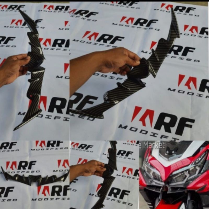 Jual winglet aerox connected 155 2021 2022 carbon | Shopee Indonesia