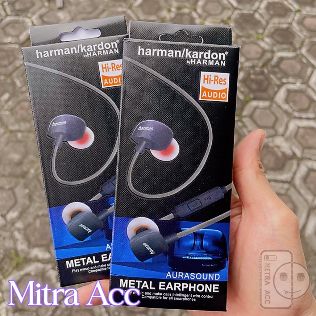 Jual Handsfree Headset Harman Kardon Aura Sound Metal Earphone Hi-res ...