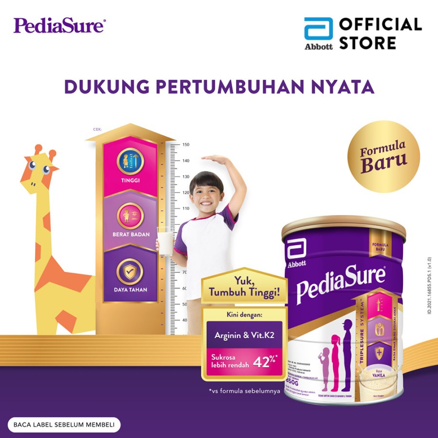 Jual Pediasure Vanila 850 g (1-10 tahun) Susu Formula Pertumbuhan | Shopee Indonesia