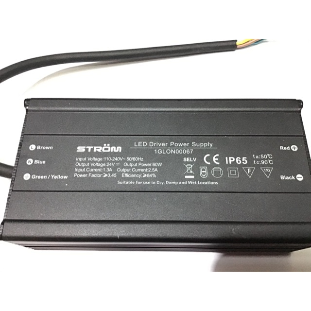 Jual LED DRIVER 24 VOLT 24VDC 60W POWER SUPPLY iP65 OUTDOOR 24VDC 60W ...