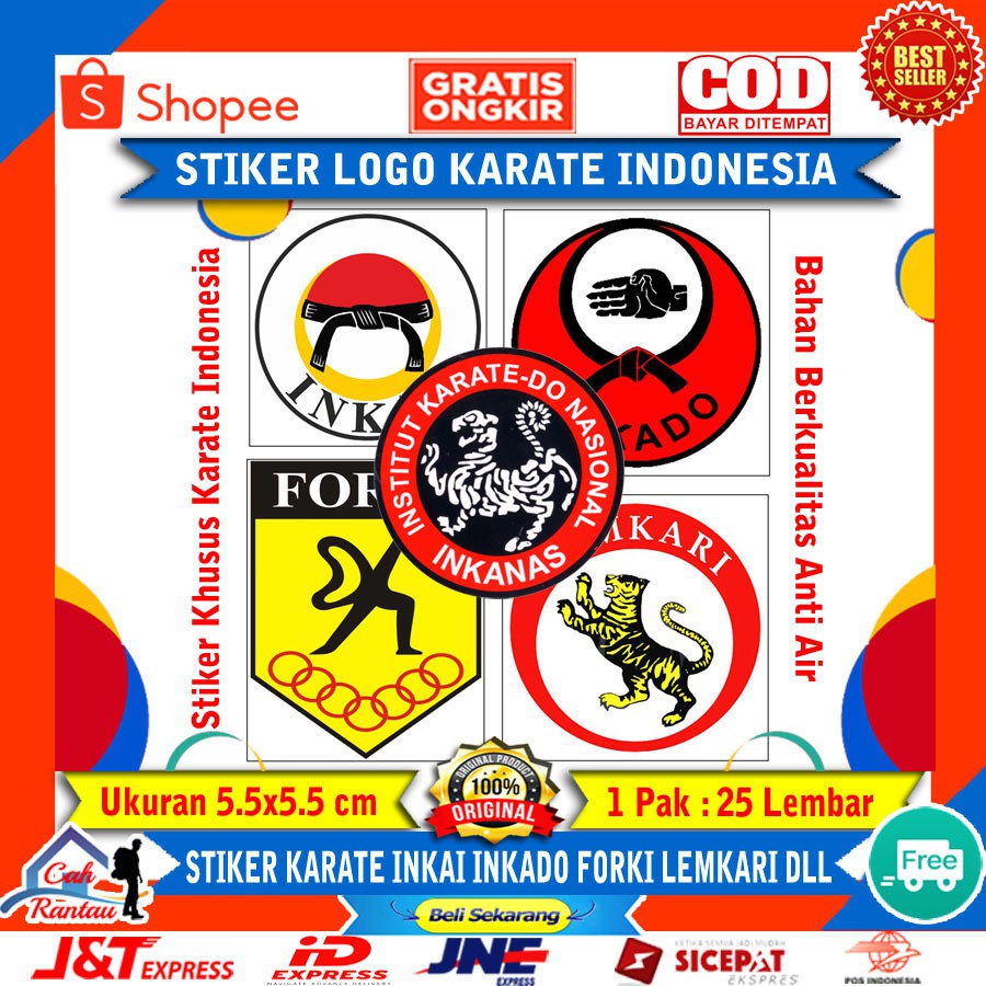 Jual Stiker Lambang Logo Karate Do Indonesia Inkai Forki Institut ...