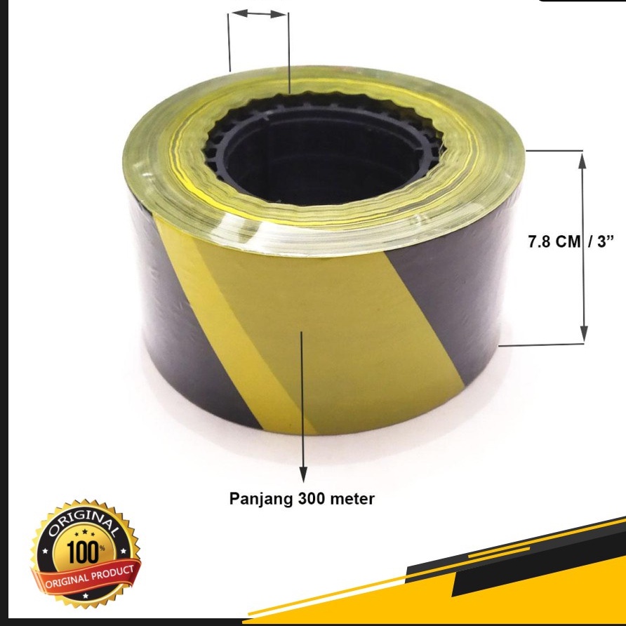 Jual Police Line / Safety Line 3 inch x 300 Mtr Barricade Tape - Lakban ...