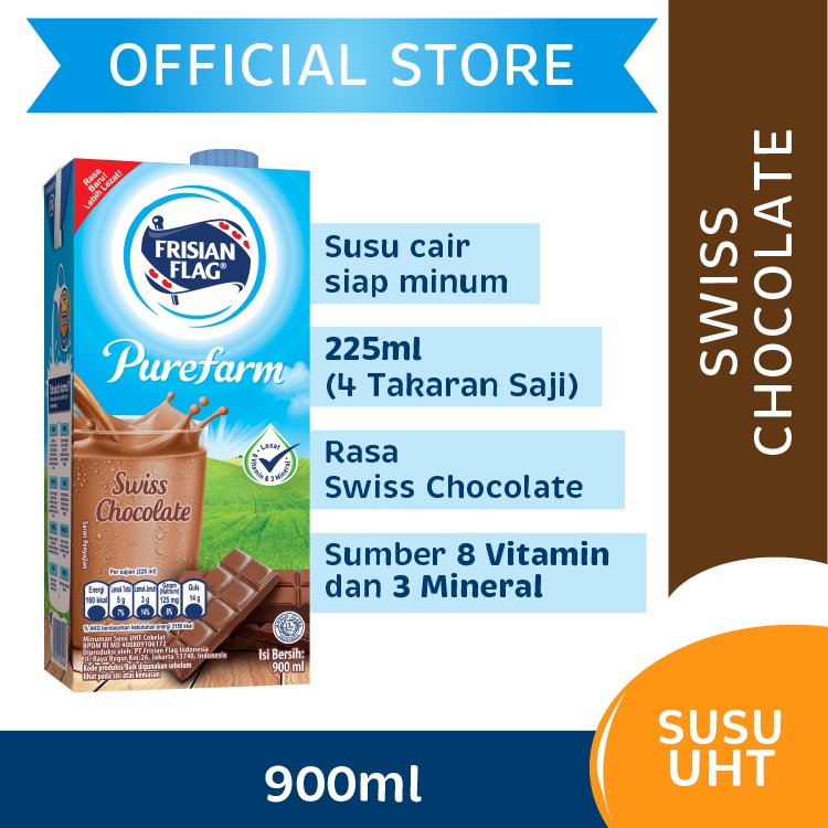 Jual Frisian Flag Susu UHT Swiss Chocolate 900 mL | Shopee Indonesia
