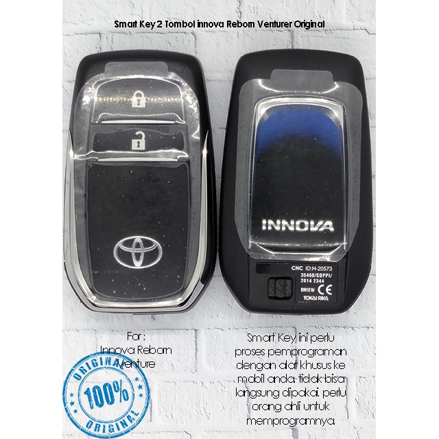 Jual Kunci Remote Smart Key Innova Reborn Venturer Kualitas Original ...