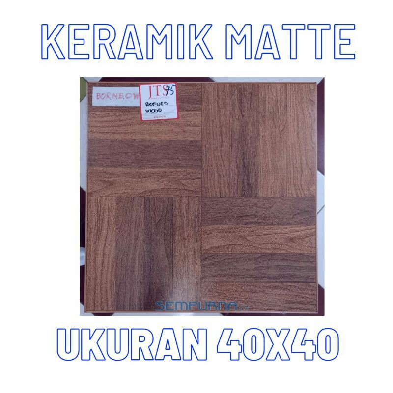 Jual Keramik ubin lantai dinding tembok coklat matte motif kayu doff ...