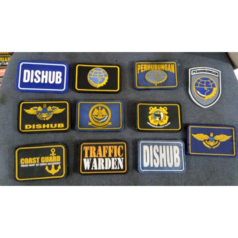 Jual logo karet emblem PERHUBUNGAN DISHUB COAST GUARD 10rb per item ...