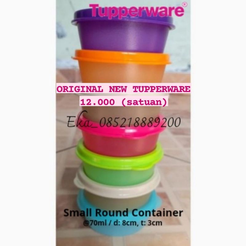 Jual Small Round Container TUPPERWARE ORIGINAL NEW | Shopee Indonesia