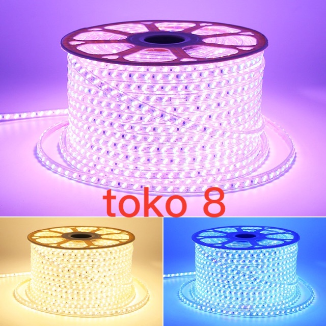 Jual LAMPU LED STRIP SELANG 5050 SMD AC 220V METERAN (1M-100M) OUTDOOR ...