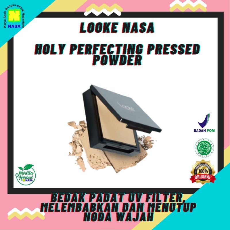Jual Looke holy perfecting pressed powder - bedak padat NASA /holy ...