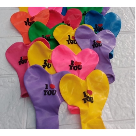 Jual BALON LATEX TULISAN I LOVE YOU/BALON BULAT I LOVE YOU/BALON KARET ...