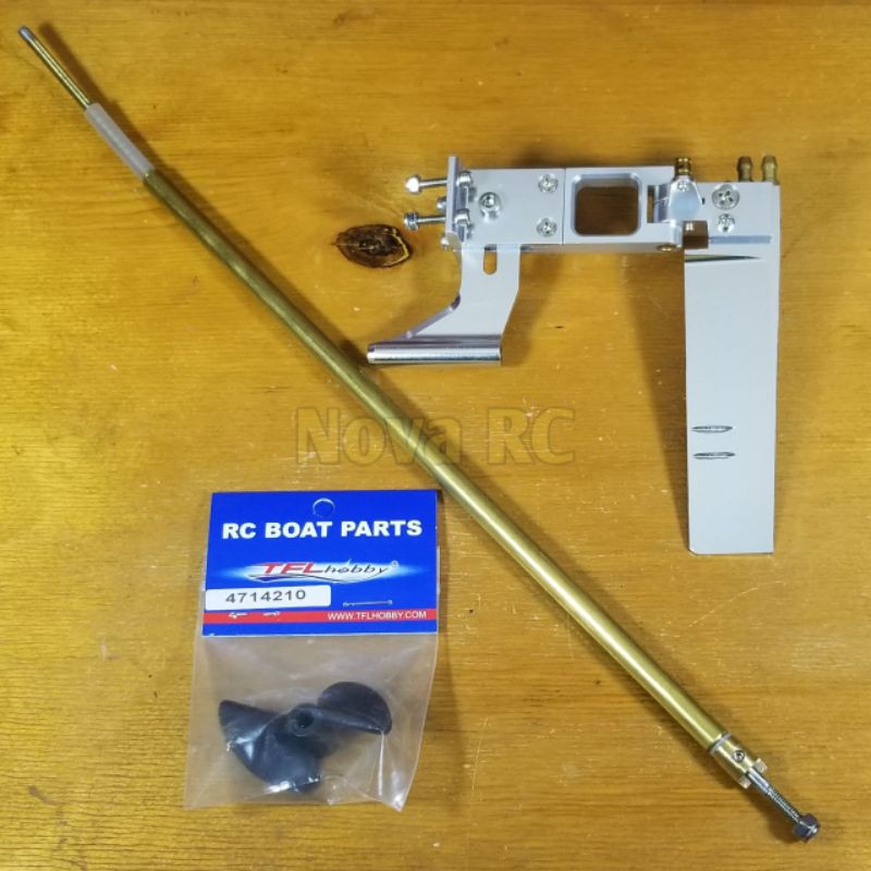Jual Combo rc boat shaft flexible 350mm rudder strut 70x110mm propeller ...