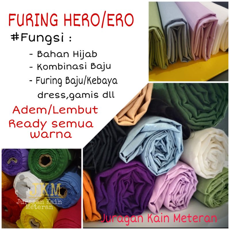 Jual Kain Hero Ero Erro Furing Katun Meteran Polos Kain Alas Kain ...