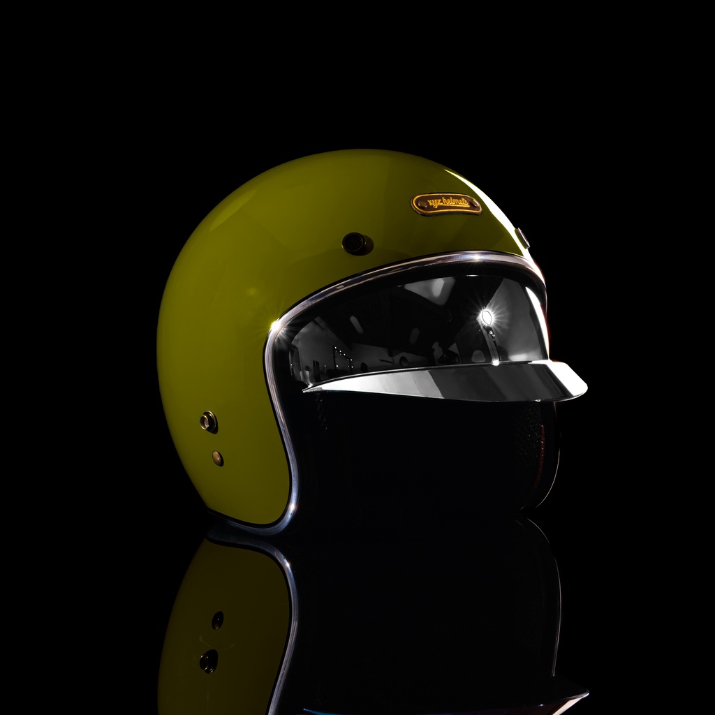 Jual XYZ Helmets Retronaut Green Army Silver Visor | Shopee Indonesia