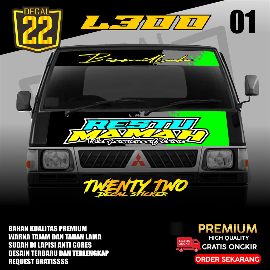 Jual STIKER DECAL KABIN DEPAN L300 ,DECAL STIKER L300 KODE 01 ; Podo ...