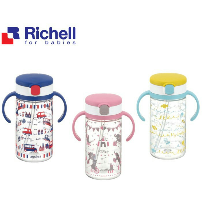 Jual RICHELL AQULEA CLEAR STRAW BOTTLE MUG 320ML | Shopee Indonesia