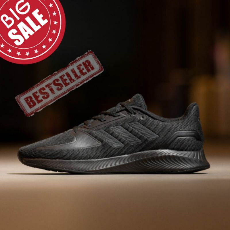 Jual Sepatu Ads Run Falcon 2.0 Triple Black Original OEM Sepatu Running ...