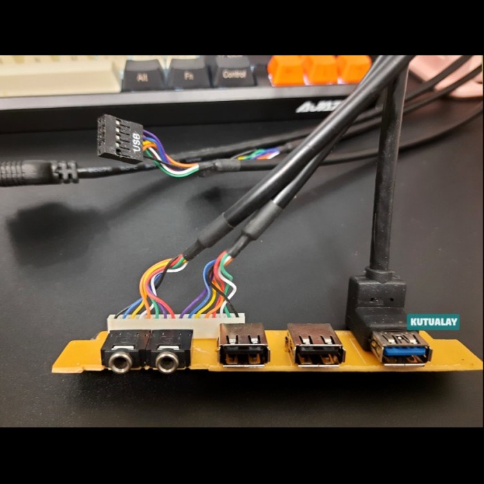 Jual Kabel Front Panel USB 3.0 + USB 2.0 + Jack Audio Mic Casing Case ...