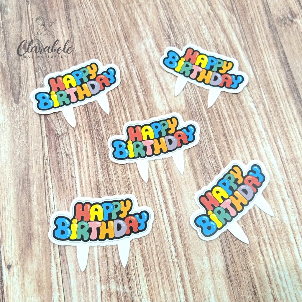 Jual Topper HBD Rainbow isi 5 | Shopee Indonesia
