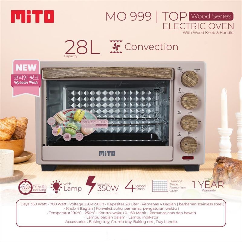 Jual OVEN MITO 999 WOOD SERIES 28L | Shopee Indonesia