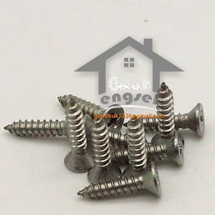 Jual Skrup stainless 6x13 mm A.SS1/2 Screw Sekrup taping stainless (20 pc) | Shopee Indonesia