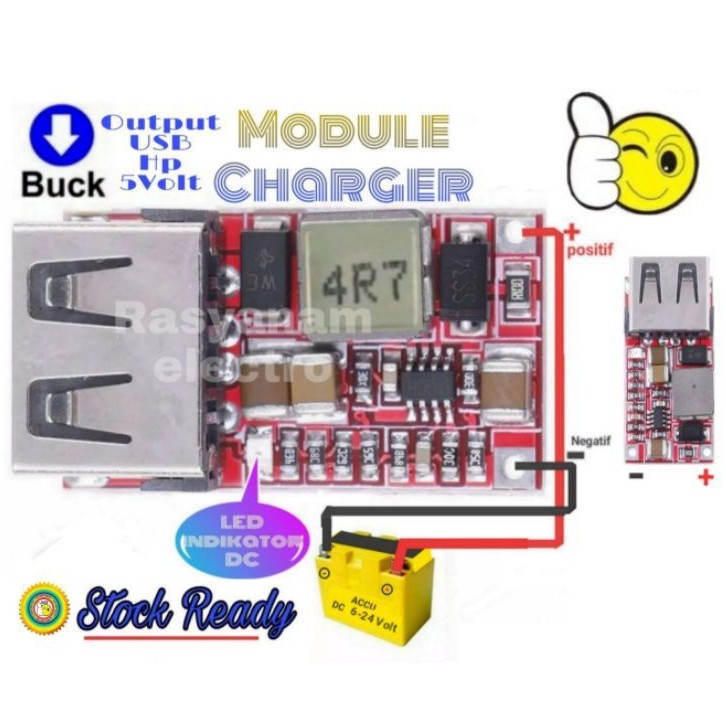 Jual Modul Step down Charger Hp DC 6-24V to 5Volt 3A. | Shopee Indonesia