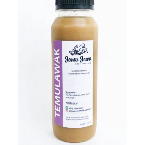 Jual Jamu Temulawak Botolan 250 mL (gojek & grab only) | Shopee Indonesia
