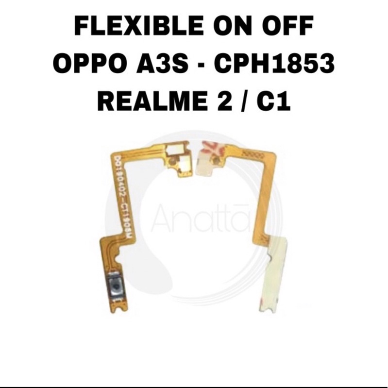 Jual FLEXIBLE ON OFF OPPO A3S CPH1853 / REALME 2 / C1 | Shopee Indonesia