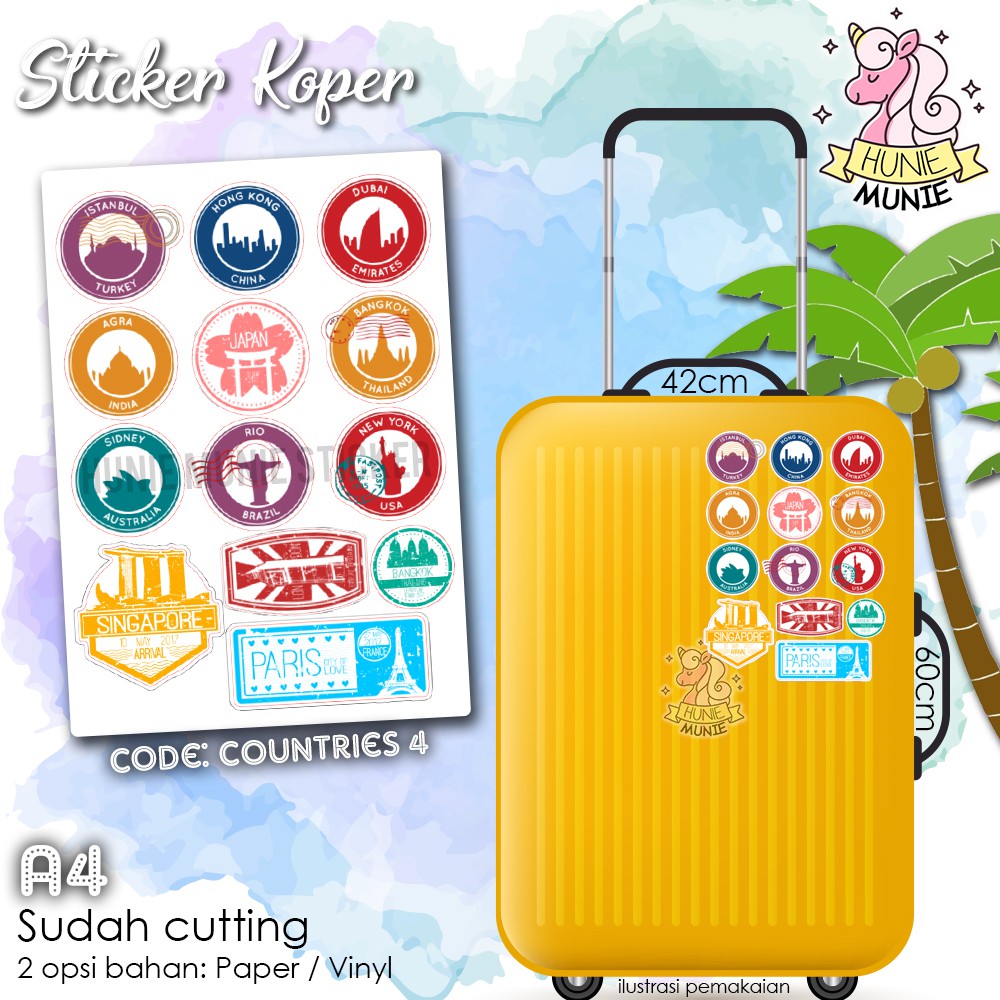 Jual Sticker Koper - Stamp #4 Stiker | Shopee Indonesia