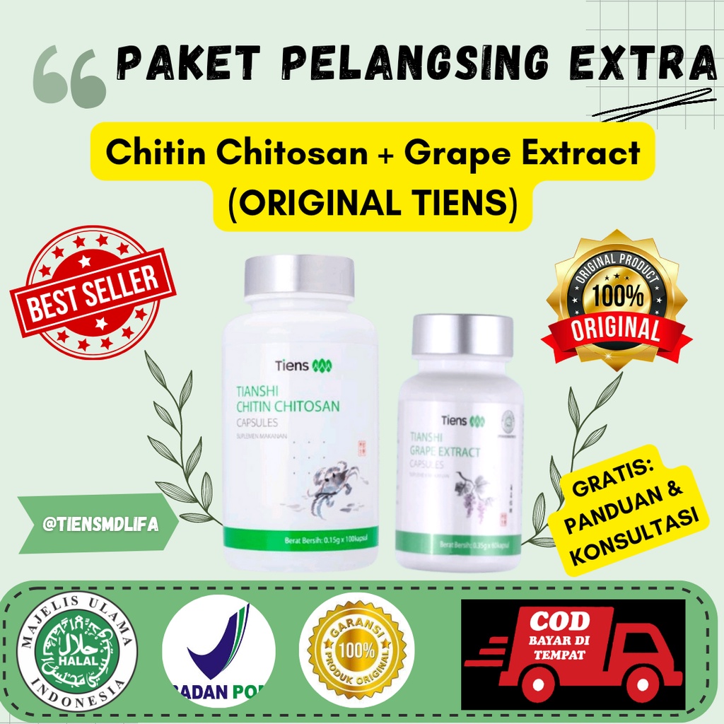 Jual PELANGSING BADAN TIENS ORIGINAL/GRAPE EXTRACT CAPSULES PELANGSING ...