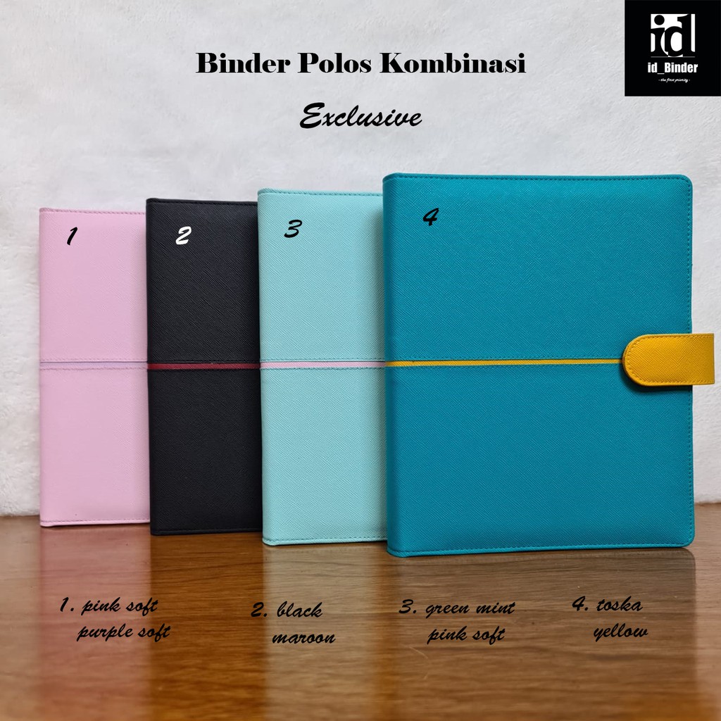 Jual BINDER POLOS KOMBINASI VARIASI GARIS EXCLUSIVE 4 WARNA PILIHAN A5 ...