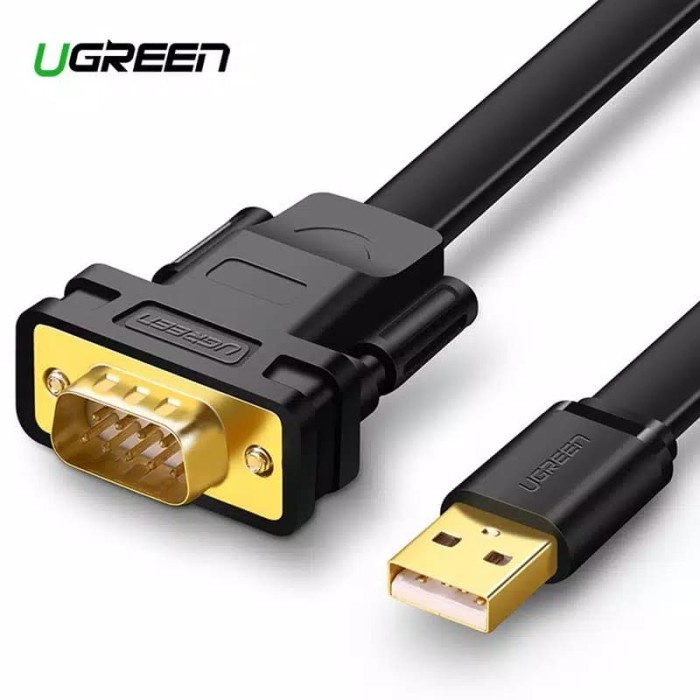 Jual Ugreen USB2.0 to DB9 RS232 FTDI Adapter Flat 2m Black-20218 | Shopee Indonesia