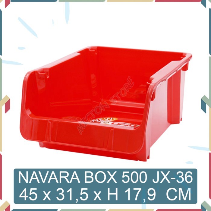 Jual MICTON Lion Star Kotak Penyimpanan Susun Tumpuk Navara Box 500 JX ...