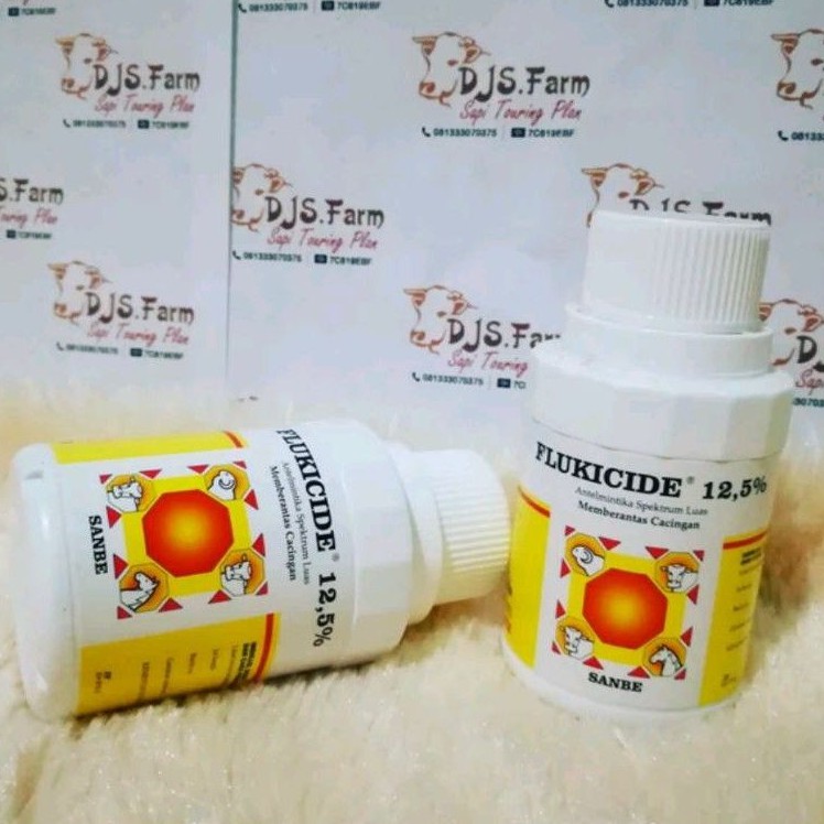 Jual Flukicide 100ml Sanbe obat cacing untuk hewan ternak sapi kambing ...