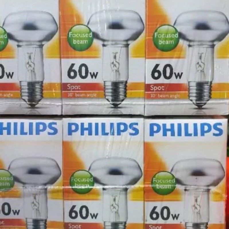 Jual Lampu Philips Spot 25w / 40w / 60w Penghangat Ayam Philips Spotone 30° Beam Angle | Shopee ...