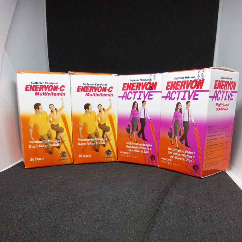 Jual enervon C multivitamin//enervon Active kemasan botol 30 tab ...