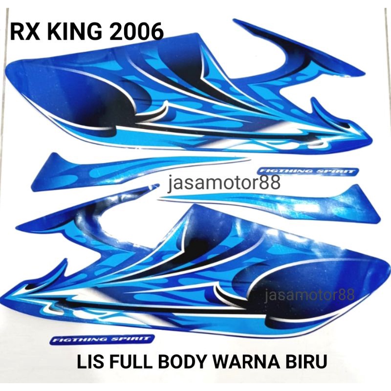 Jual LIS BODY STRIPING STIKER RX KING 2006 WARNA BIRU | Shopee Indonesia