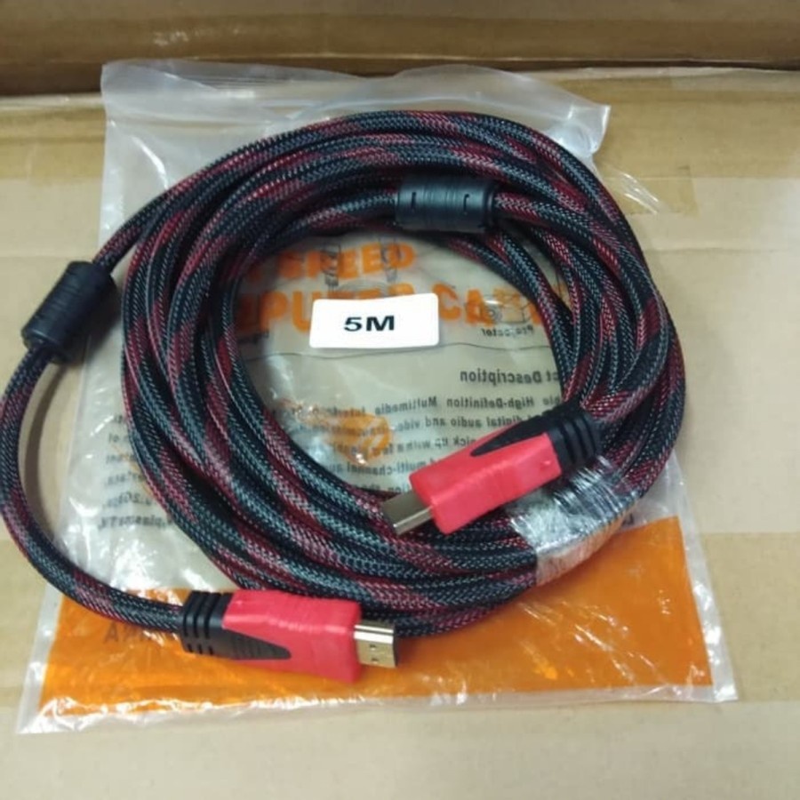 Jual Kabel Hdmi Jaring 5meter / Kabel Hdmi 5m Gold | Shopee Indonesia