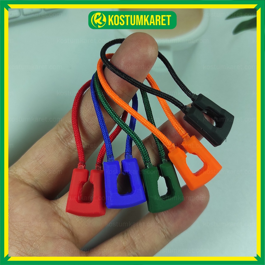 Jual Zipper Puller TPR Rubber 2 Sisi | Tarikan Resleting Karet ( Bukan ...