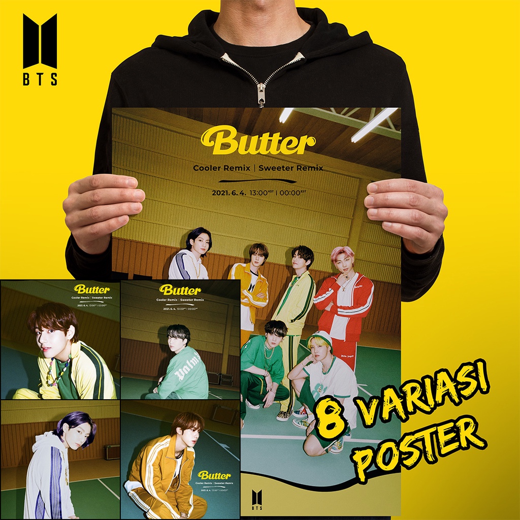 Jual Poster BTS Ukuran A3+ Versi Sweeter Cooler Album Butter Remix ...