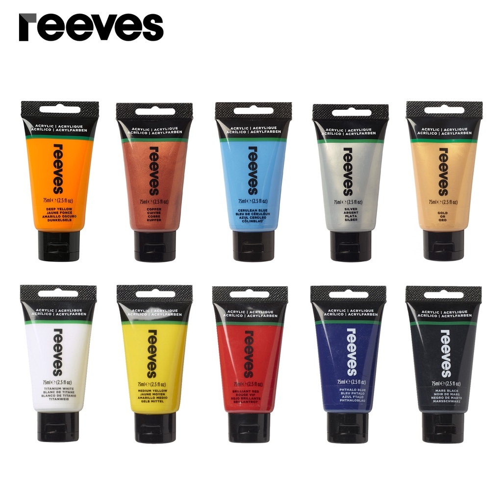 Jual reeves fine artist acrylic paint/cat acrylic/ akrilik 75ML ...
